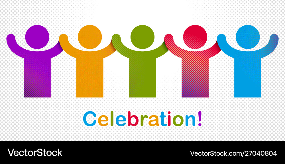 Celebrating people concept simple or icon Vector Image