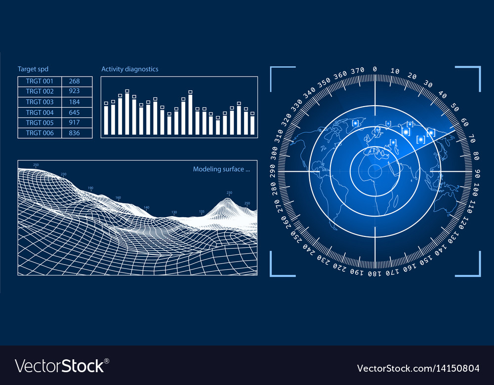 Futuristic user interface hud tech elements Vector Image