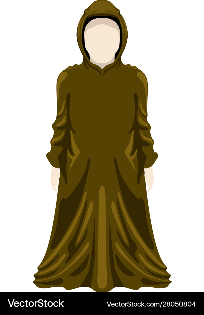 Isolated medieval monk character Royalty Free Vector Image
