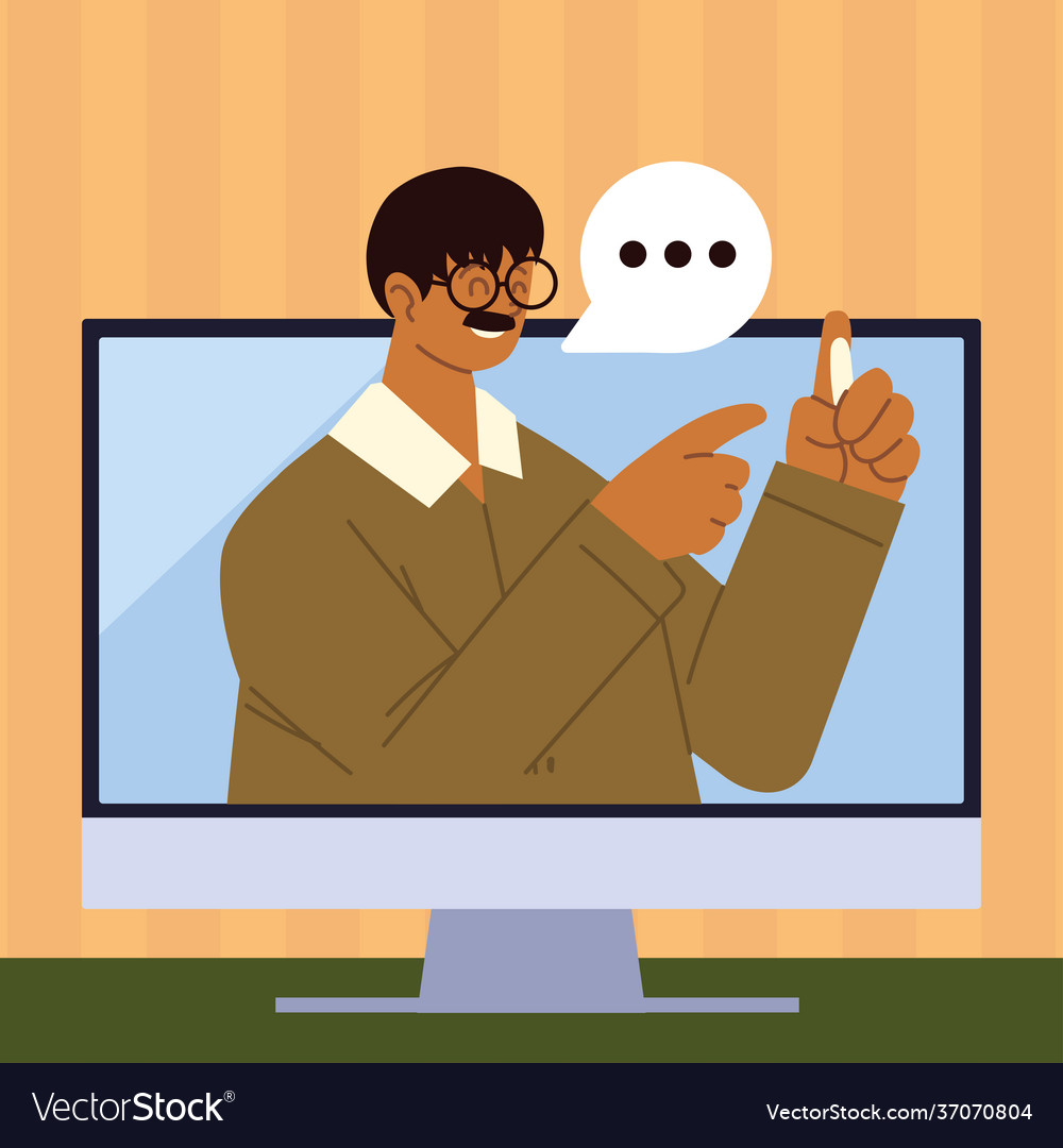 Online education teacher Royalty Free Vector Image Online education teacher Royalty Free Vector Image