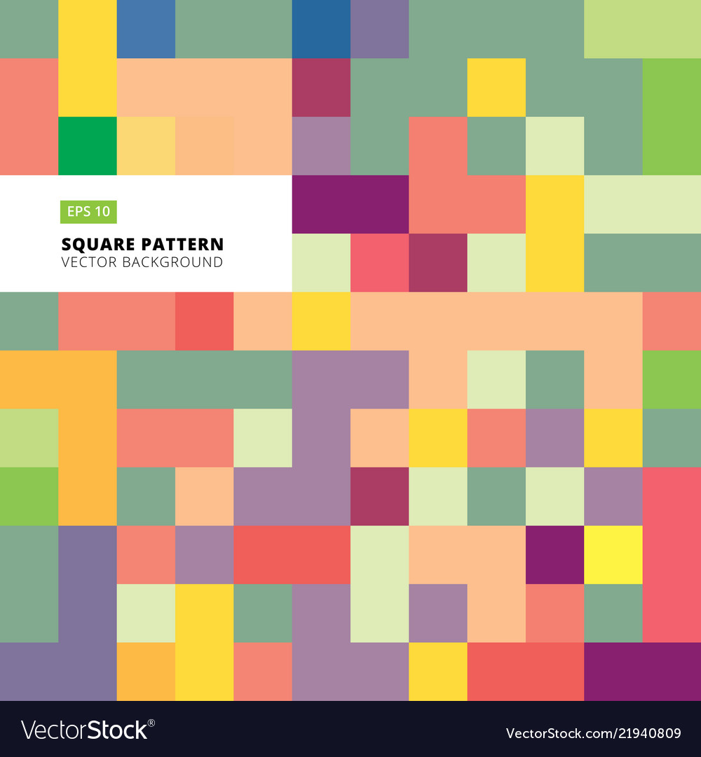 Abstract square pattern colorful background Vector Image