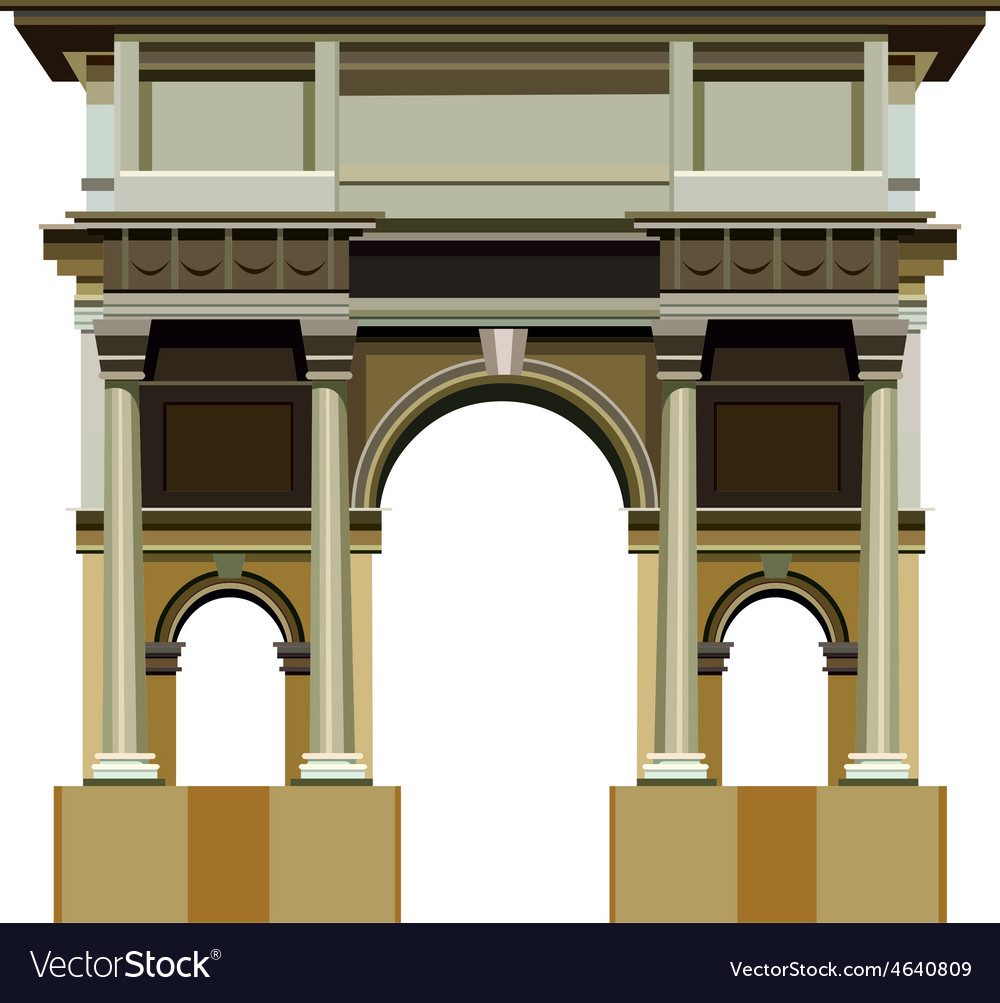 Arch architectural structure Royalty Free Vector Image