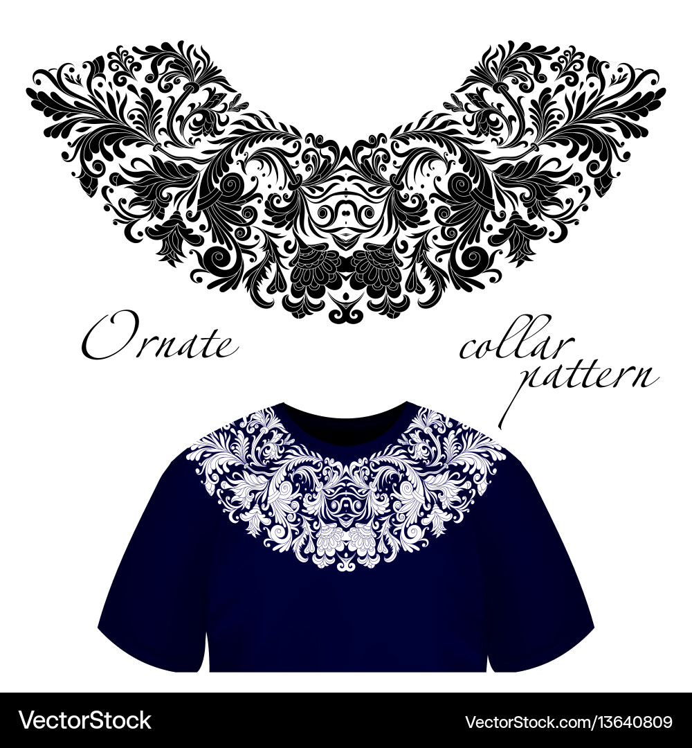 Design for collar shirts shirts blouses Royalty Free Vector