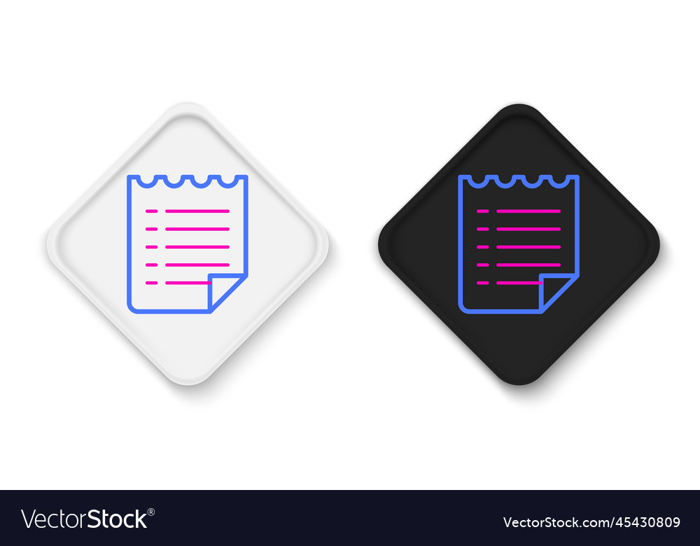 Line wish list template icon isolated on white Vector Image