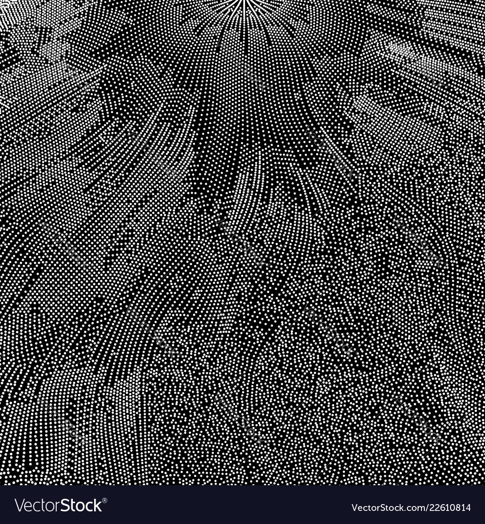 Array with dynamic particles 3d futuristic Vector Image