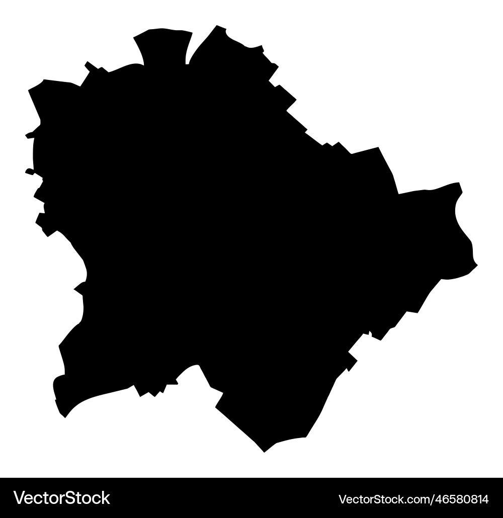Budapest map silhouette Royalty Free Vector Image