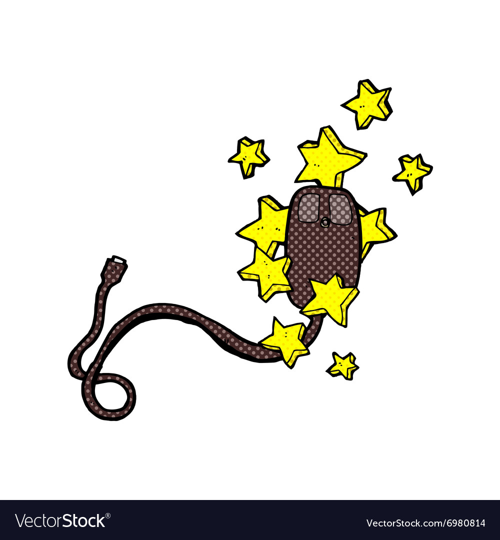 Comic cartoon computer mouse Royalty Free Vector Image