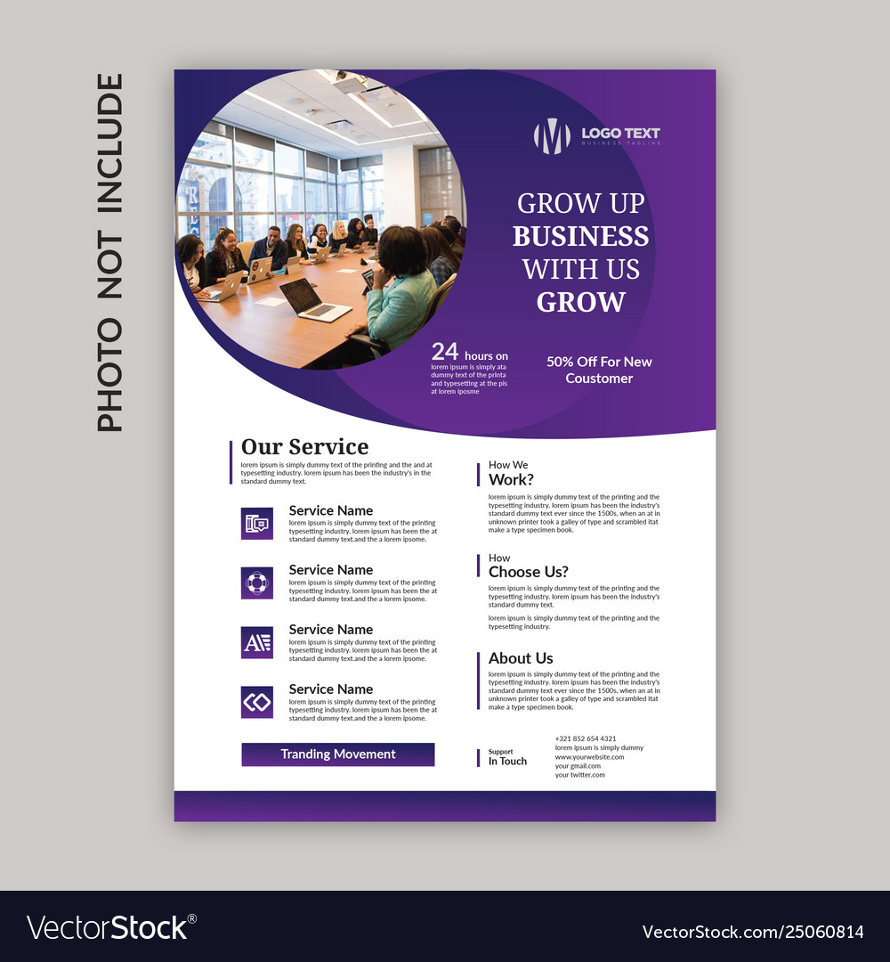 Multipurpose flyer template Royalty Free Vector Image