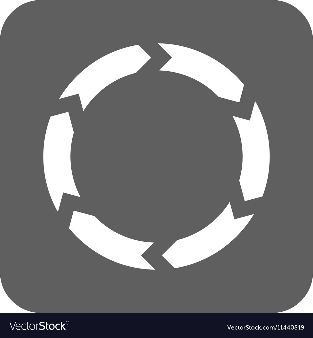 Circulation flat squared icon Royalty Free Vector Image