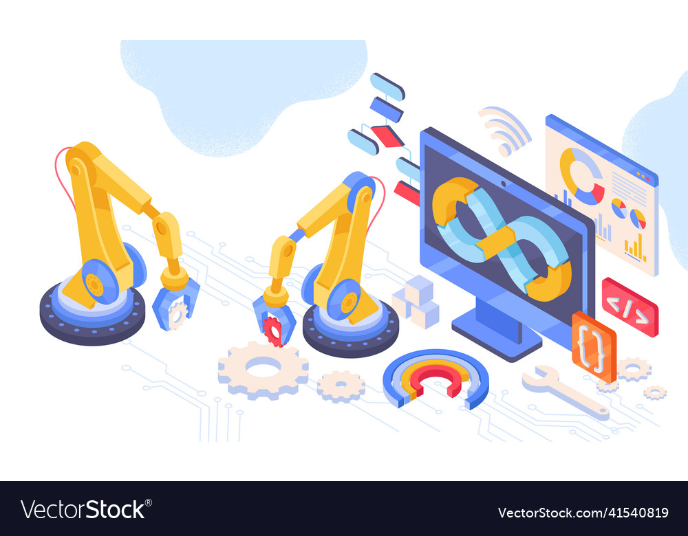 Development operations concept Royalty Free Vector Image