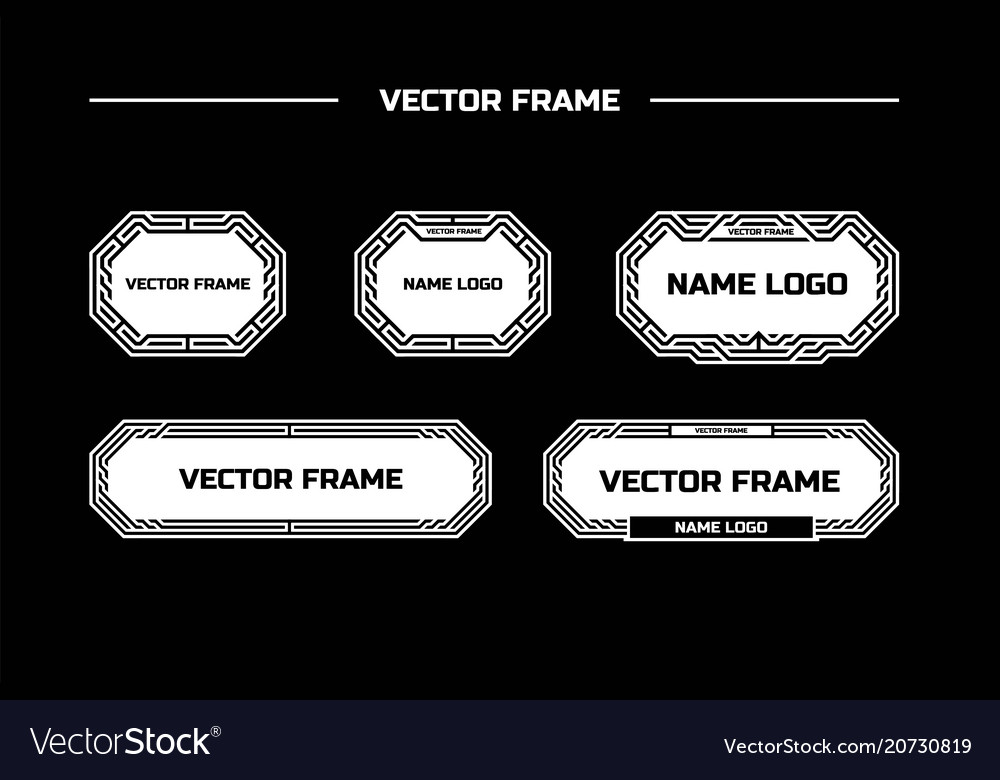 Line frame Royalty Free Vector Image - VectorStock