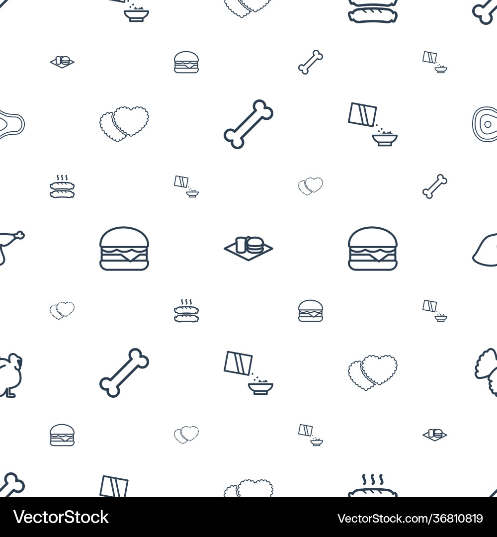 Meal icons pattern seamless white background Vector Image