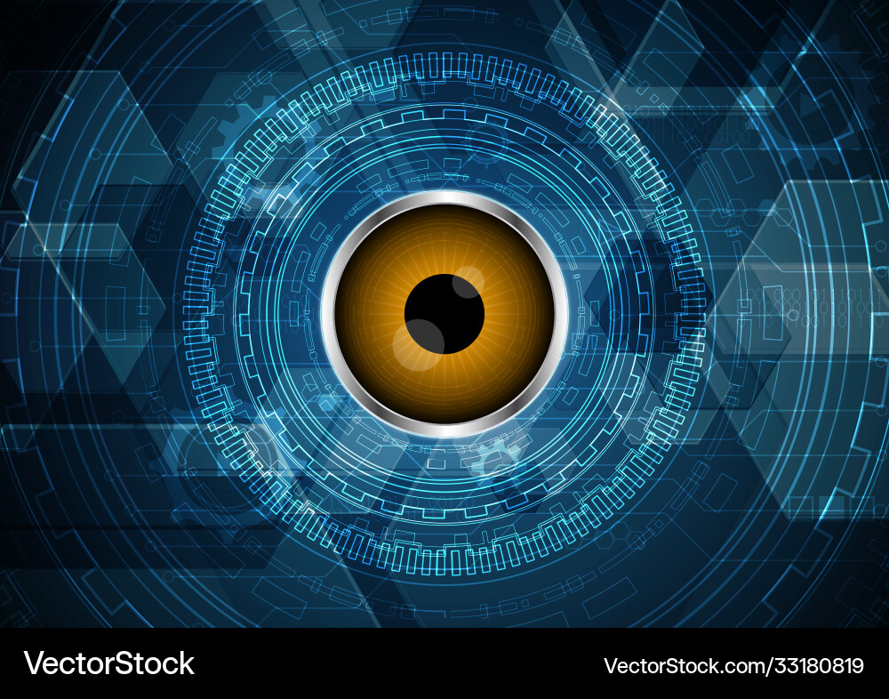 Technology abstract future eye circuit circle Vector Image