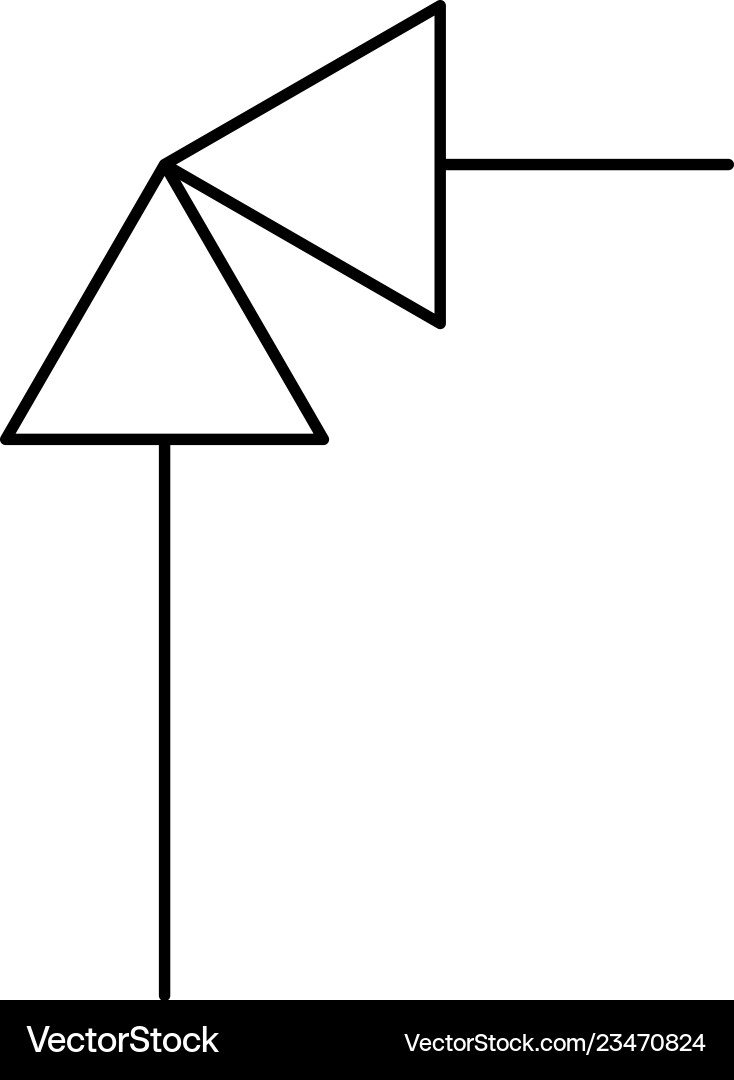 Angle valve symbol icon Royalty Free Vector Image