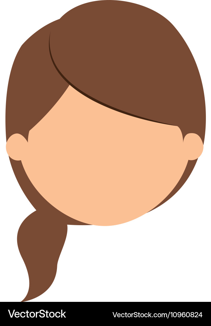 Girl cartoon head design Royalty Free Vector Image