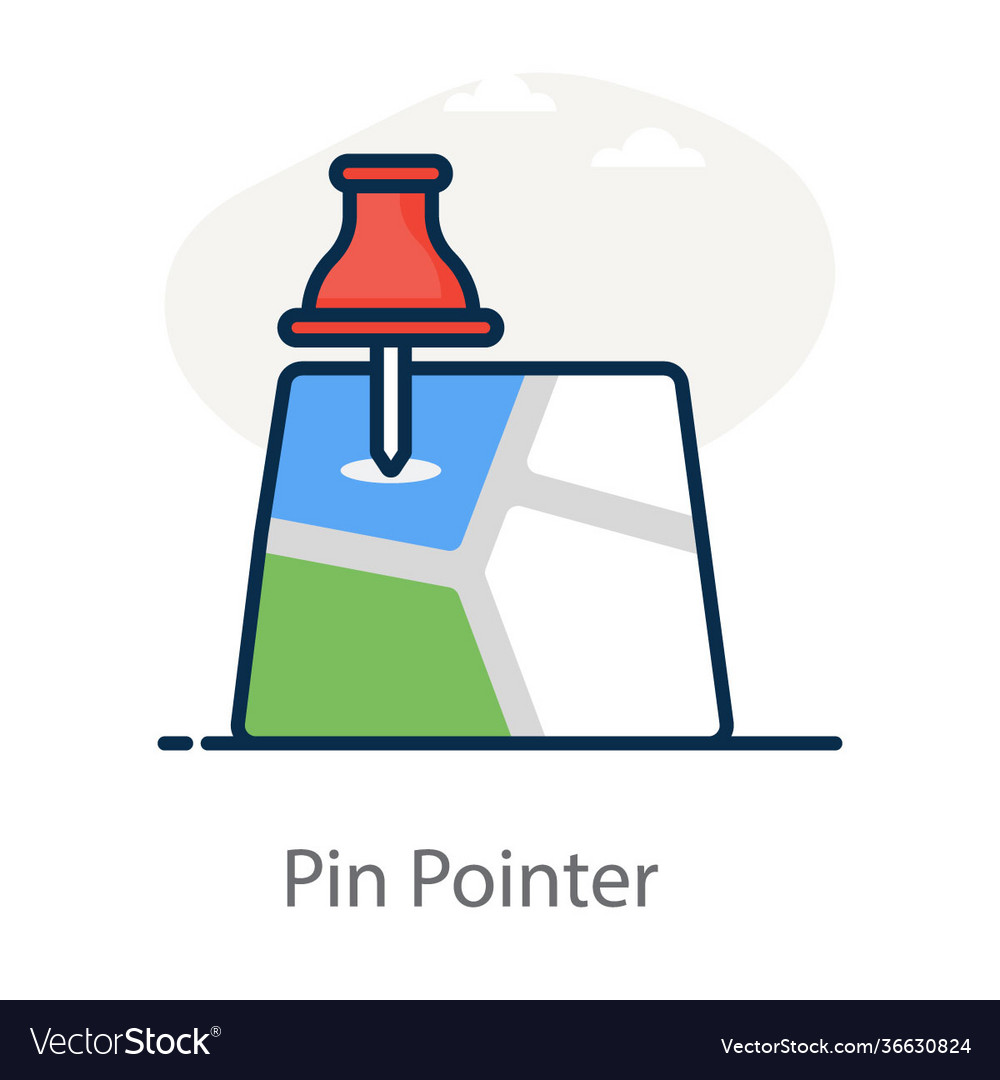 Pin pointer Royalty Free Vector Image - VectorStock