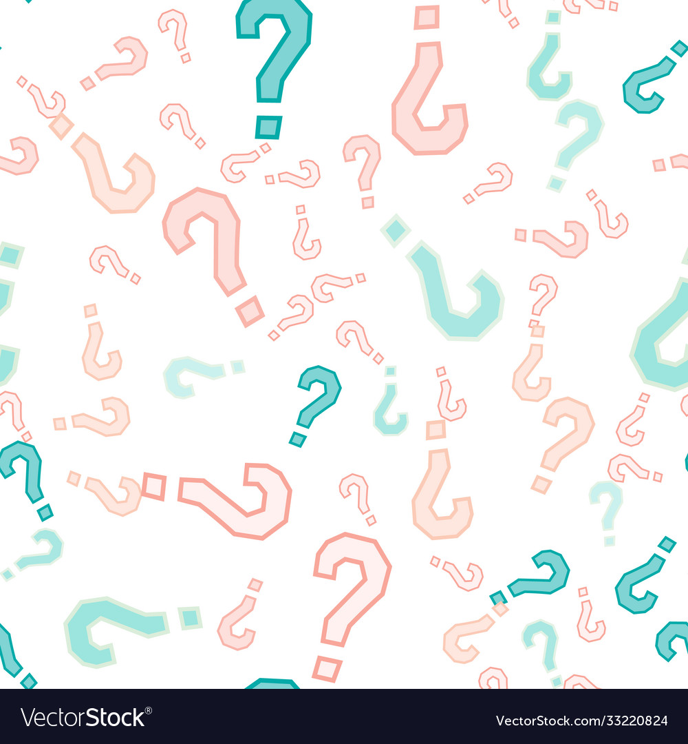 Quiz seamless pattern question marks doubt faq Vector Image