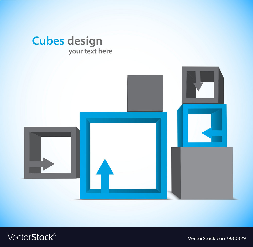 Background with cubes Royalty Free Vector Image
