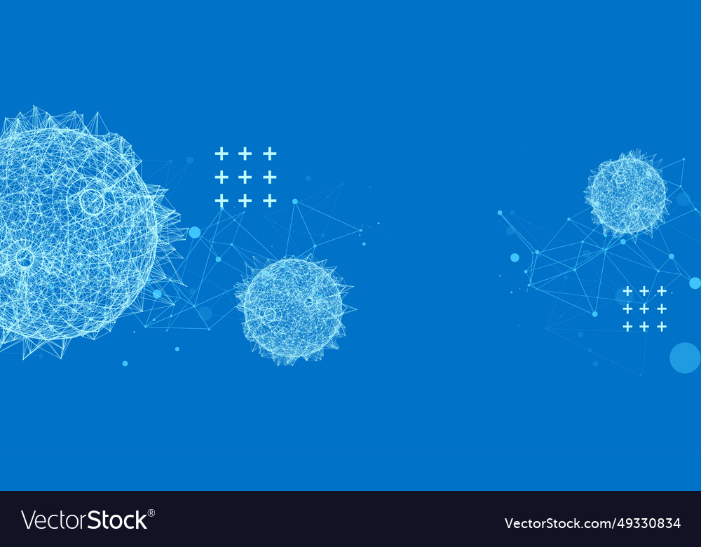 Abstract Sphere Background With Plexus Effect 3d Vector Image