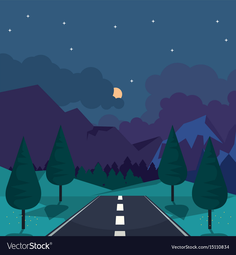 Colorful background of natural landscape with Vector Image