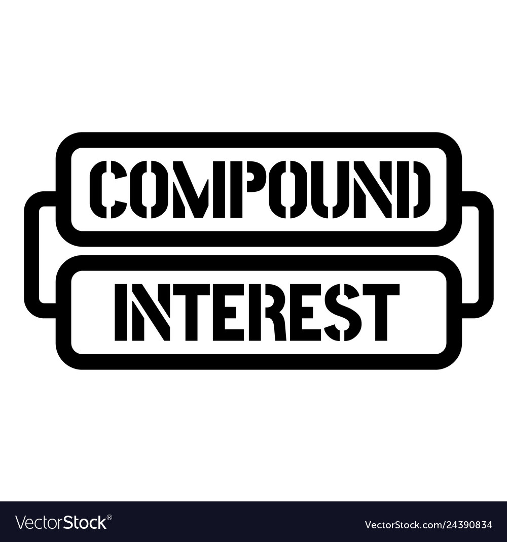 Compound interest stamp Royalty Free Vector Image