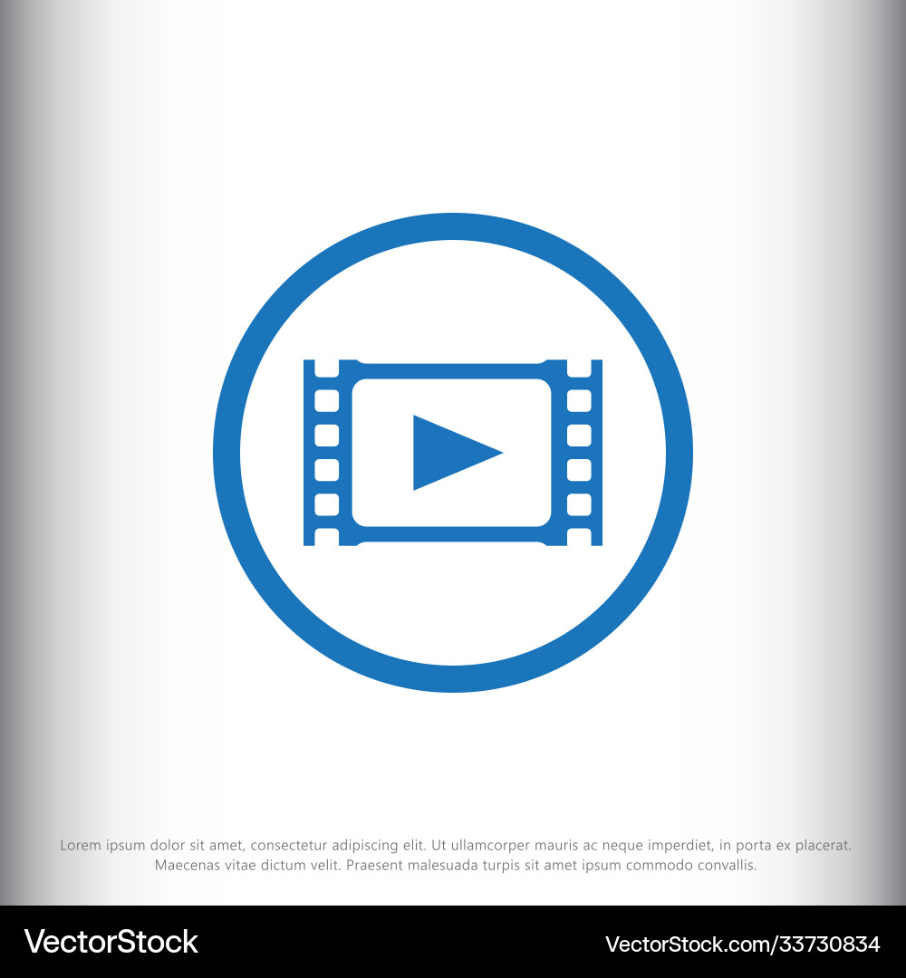 Film play icon Royalty Free Vector Image - VectorStock