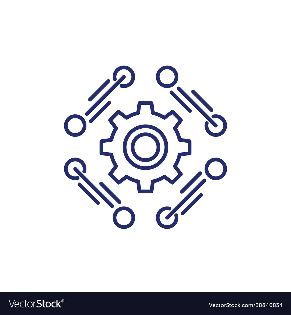 Software or api line icon on white Royalty Free Vector Image