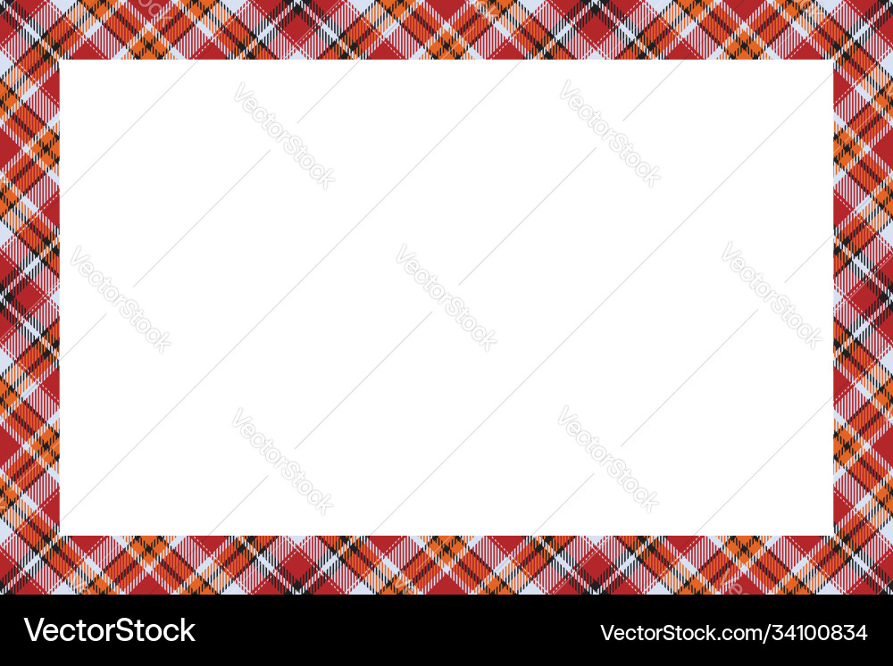 Vintage frame scottish border pattern retro Vector Image