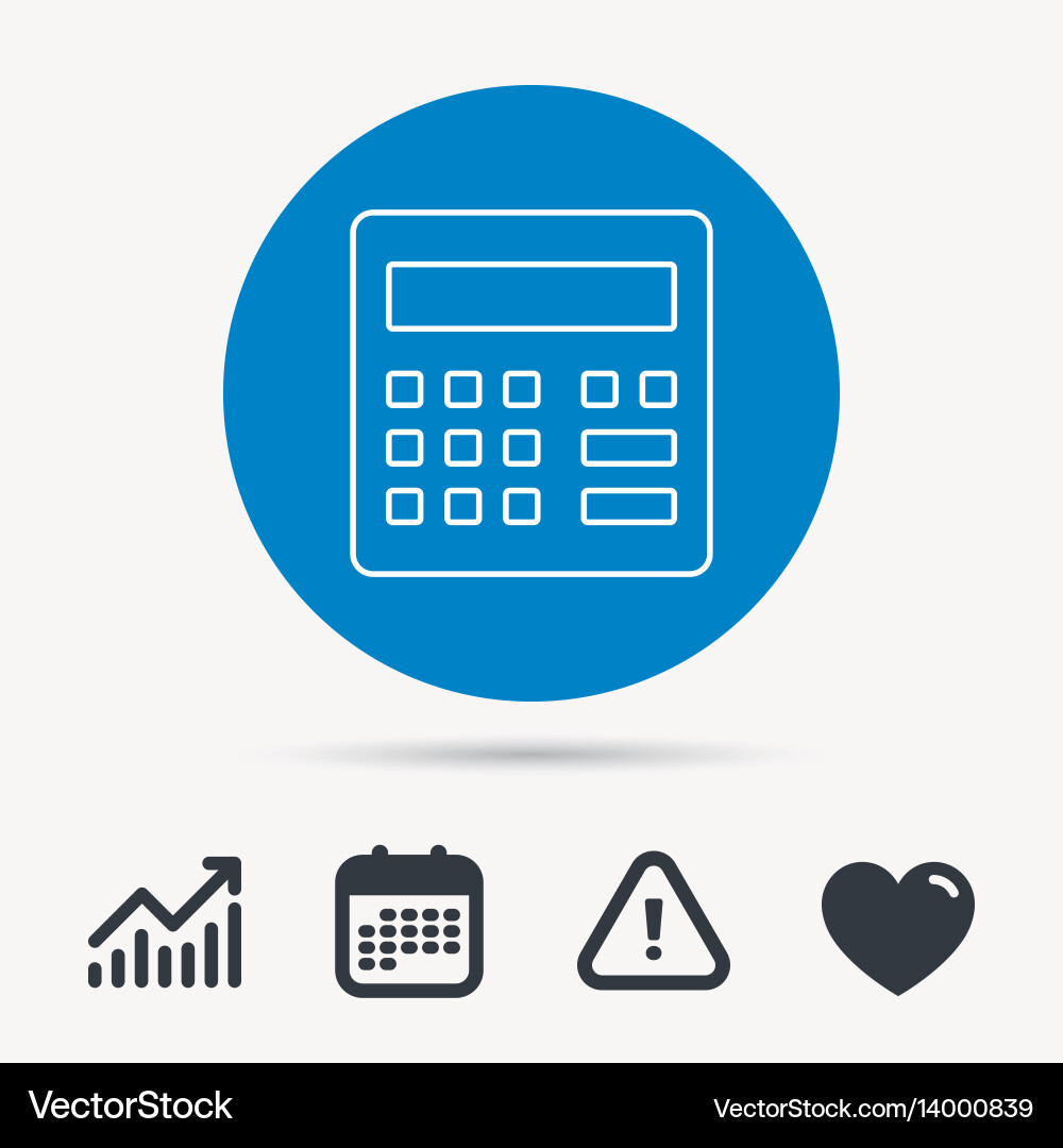 Calculator icon accounting sign Royalty Free Vector Image
