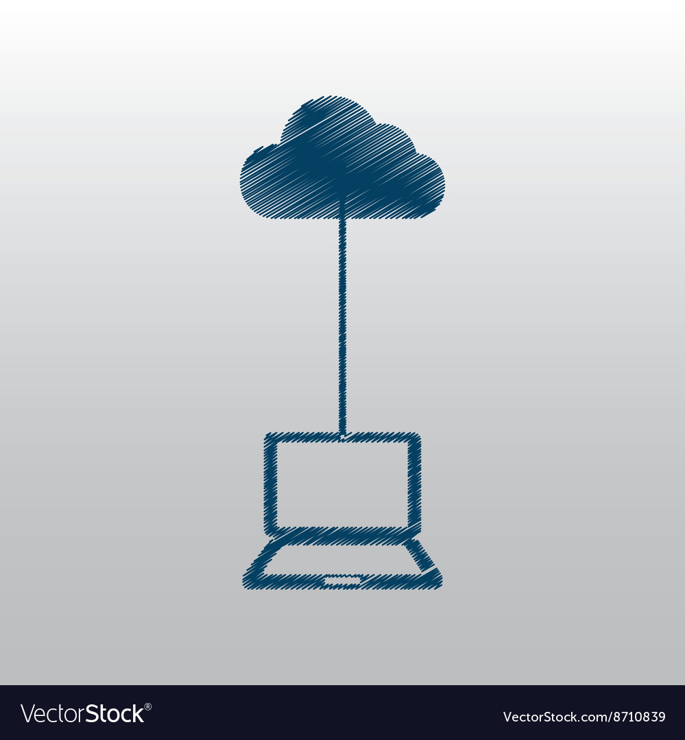 Cloud computing design Royalty Free Vector Image