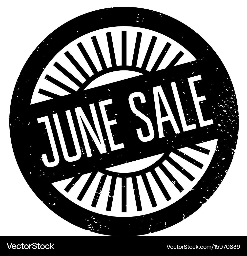 June sale rubber stamp Royalty Free Vector Image