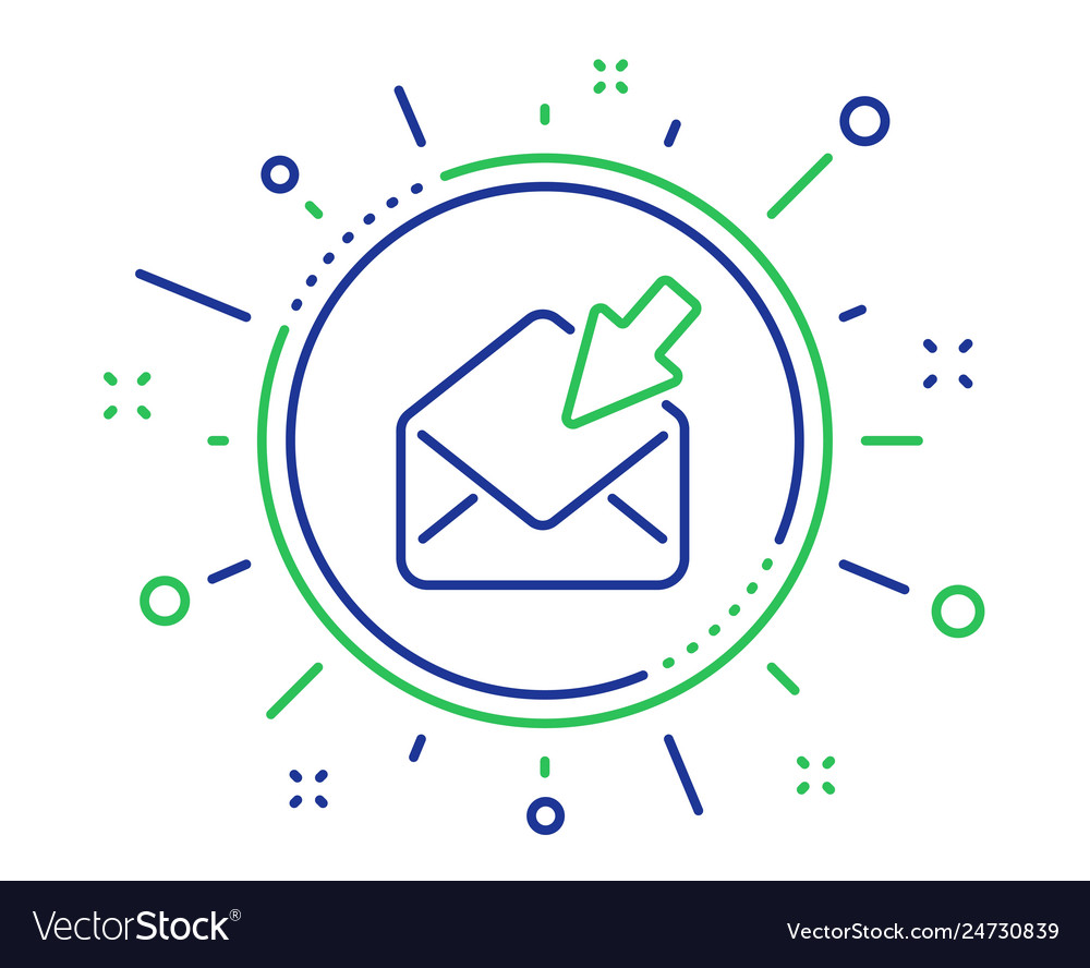 Open mail line icon view message correspondence Vector Image Open mail line icon view message correspondence Vector Image