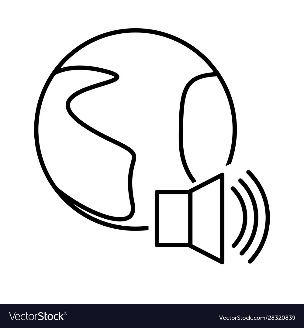 Planet browser globe isolated icon Royalty Free Vector Image