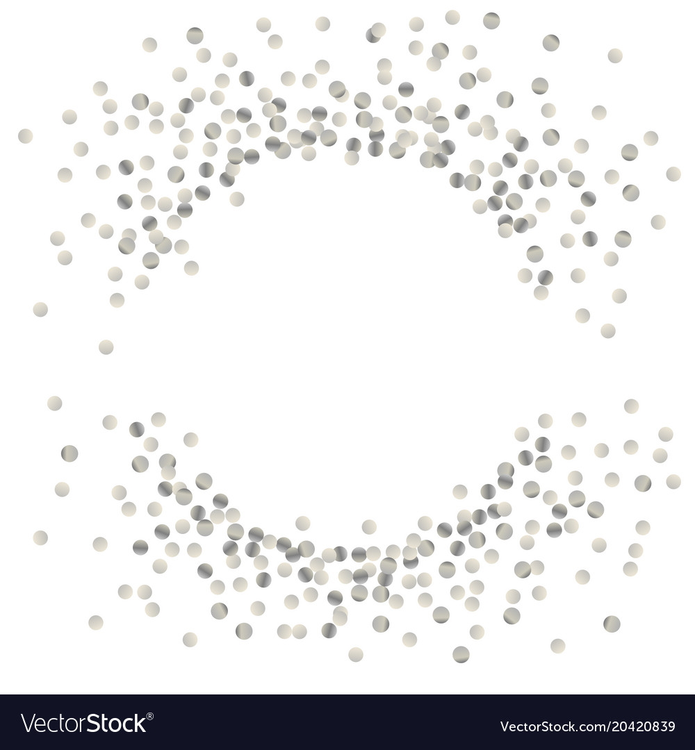 Silver round Royalty Free Vector Image - VectorStock