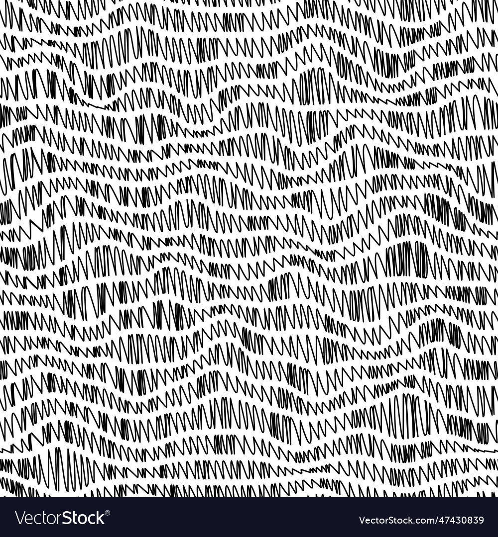 Simple monochrome scribble abstract pattern Vector Image