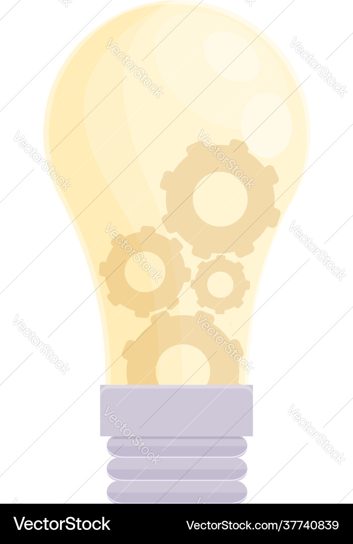 Smart lightbulb system icon cartoon style Vector Image