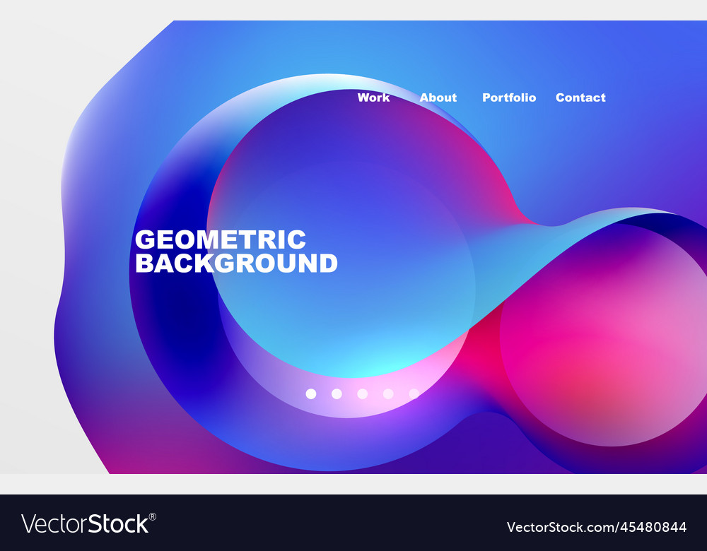 Abstract liquid background for your landing page Vector Image