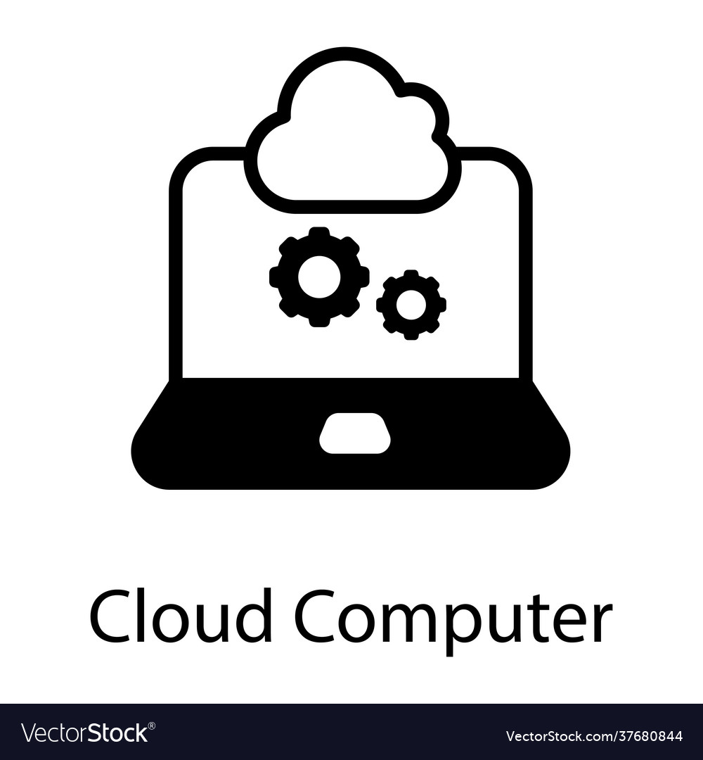 Cloud computer Royalty Free Vector Image - VectorStock