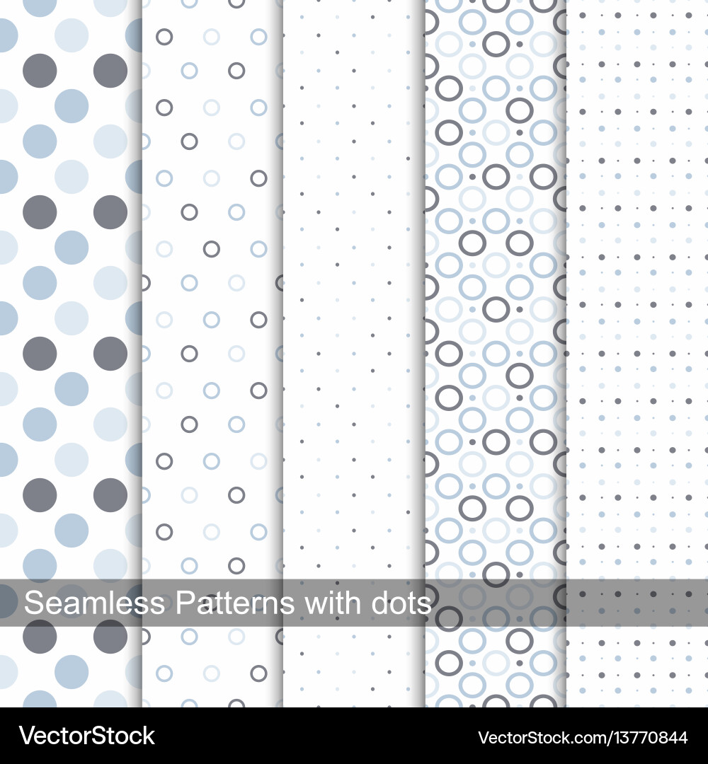 Delicate dotted patterns Royalty Free Vector Image