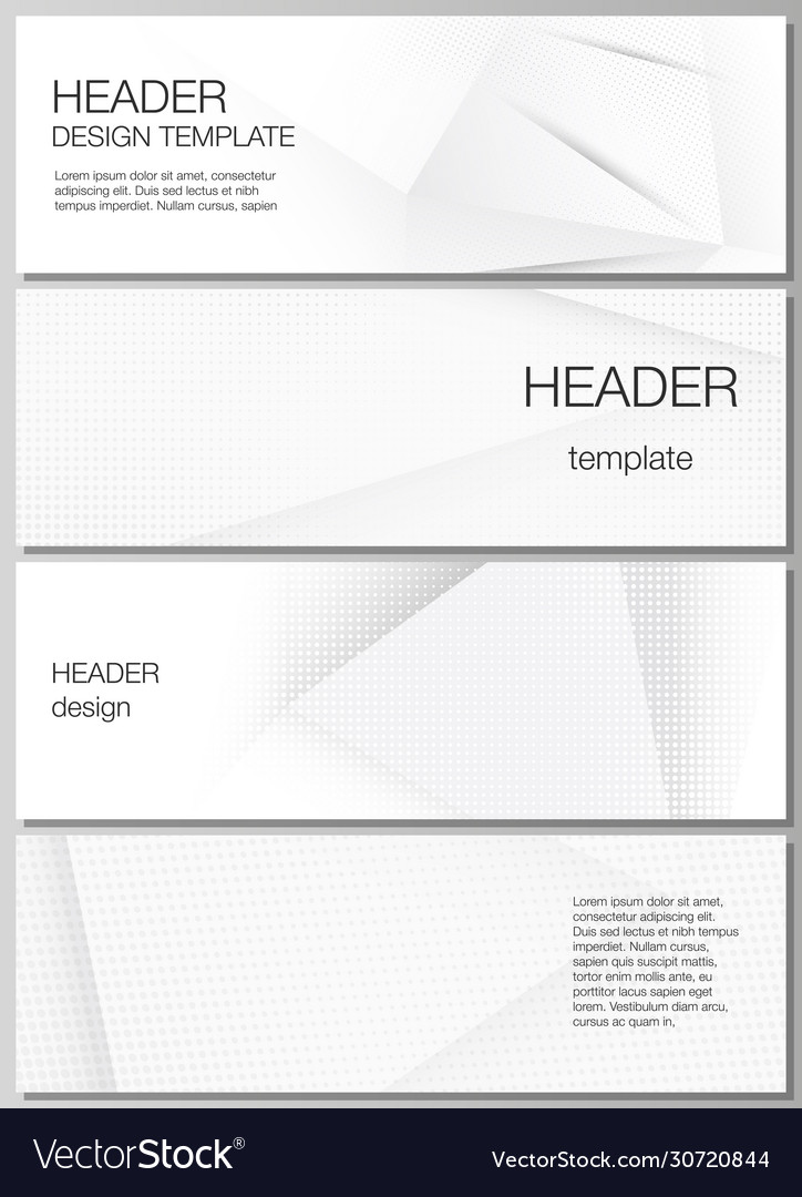 Layout headers banner design template Royalty Free Vector