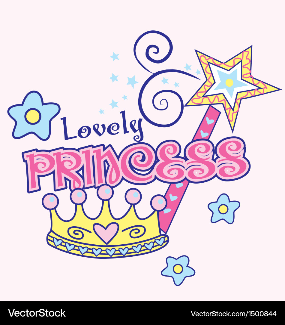 Lovely princess Royalty Free Vector Image - VectorStock
