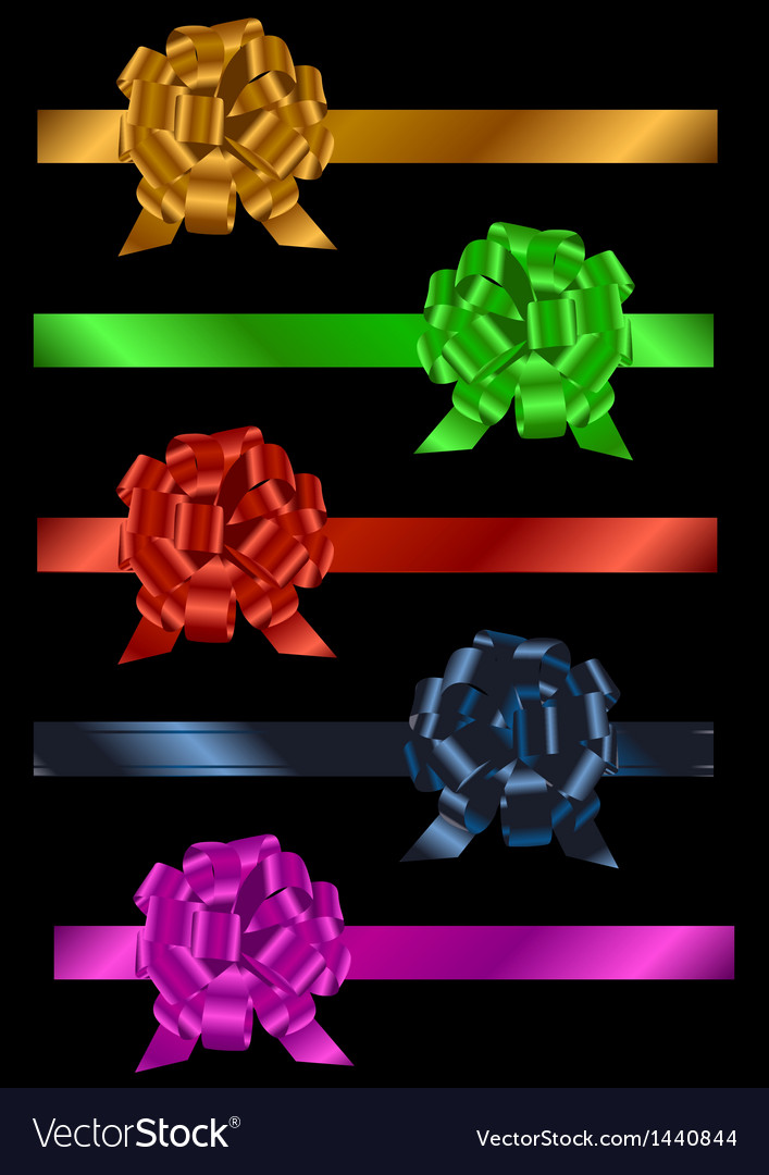 Ribbon and bow Royalty Free Vector Image - VectorStock