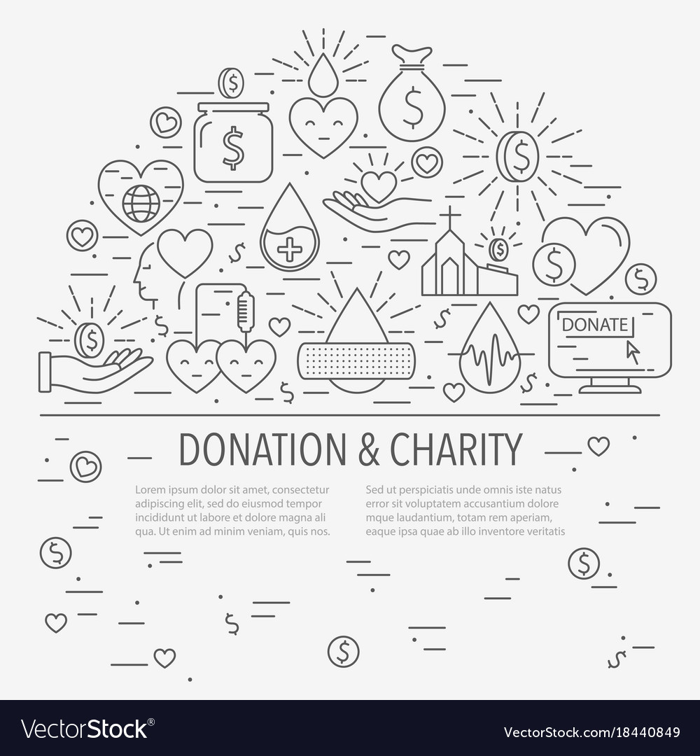  Donation Banner Template Royalty Free Vector Image