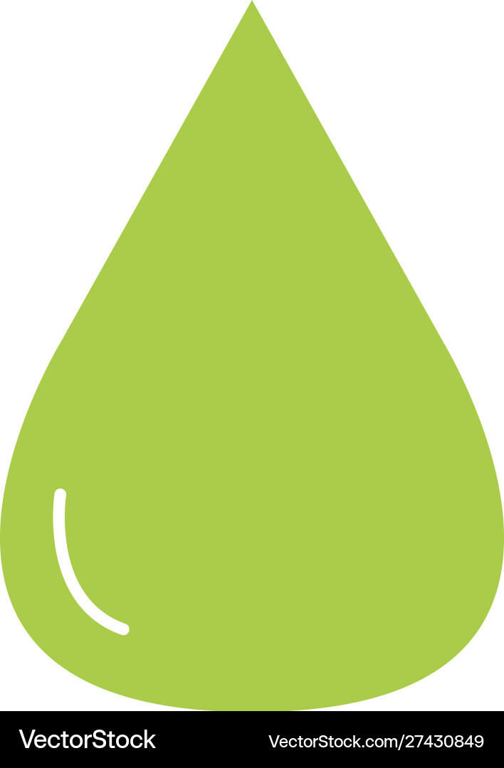 Drop green eco friendly fill style icon Royalty Free Vector