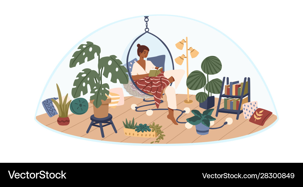 Personal space concept flat Royalty Free Vector Image