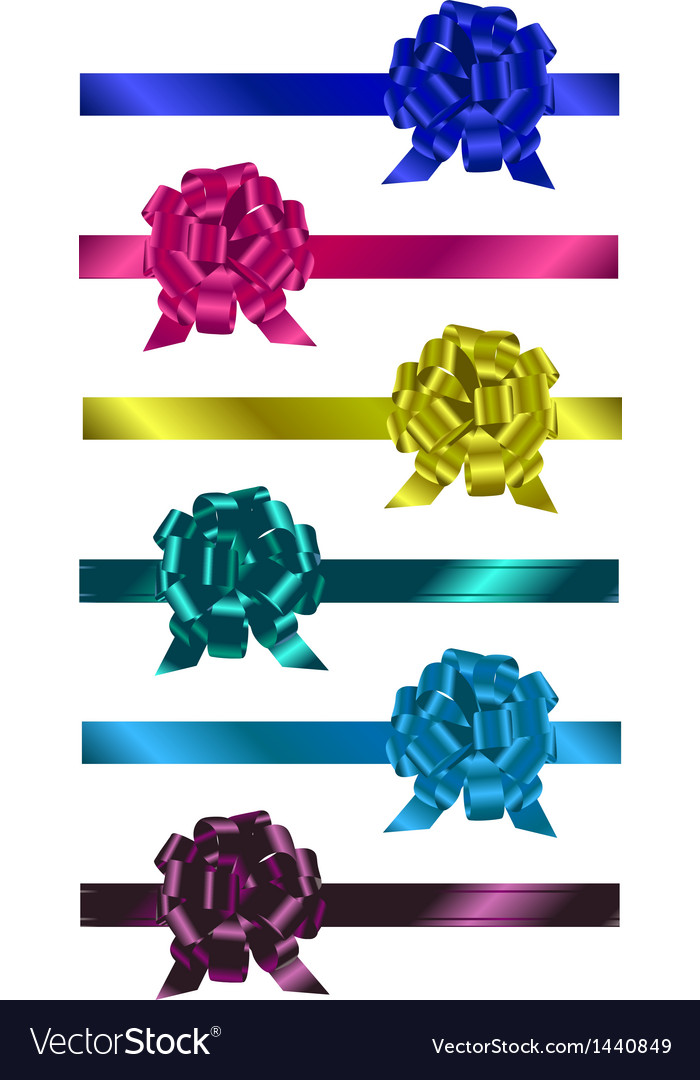 Ribbon and bow Royalty Free Vector Image - VectorStock