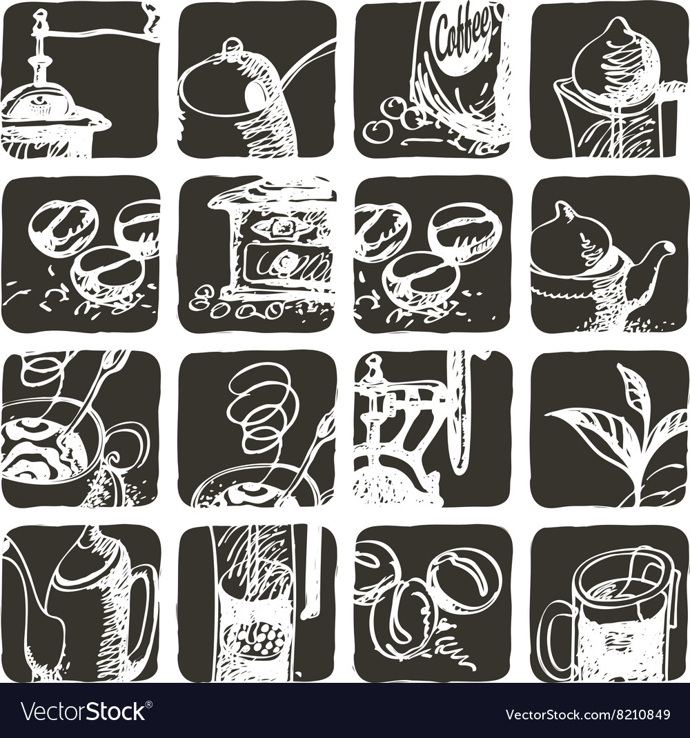 Tea and coffee Royalty Free Vector Image - VectorStock