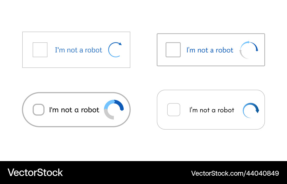 Template for entering captcha im not a robot Vector Image