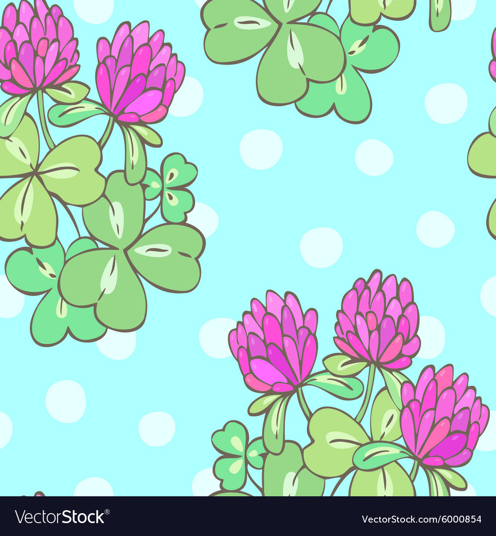 Clover seamless pattern Royalty Free Vector Image