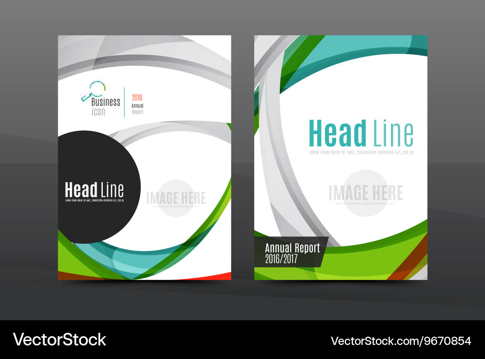 Color waves abstract background geometric a4 Vector Image